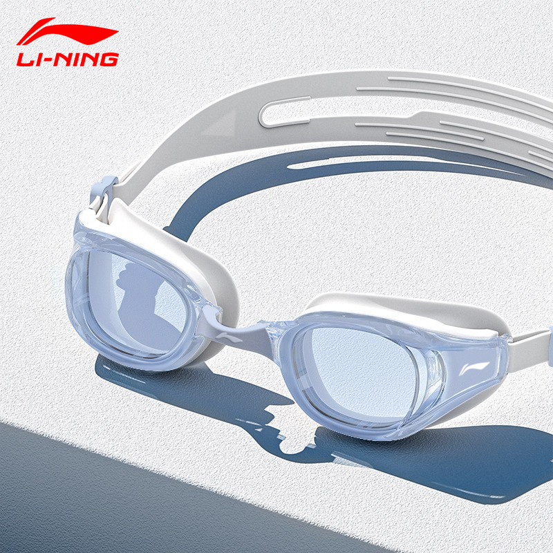 Li-Ning 260 Сине-белые плавательные очки для мужчин и женщин, без линз, против запотевания, ясное зрение