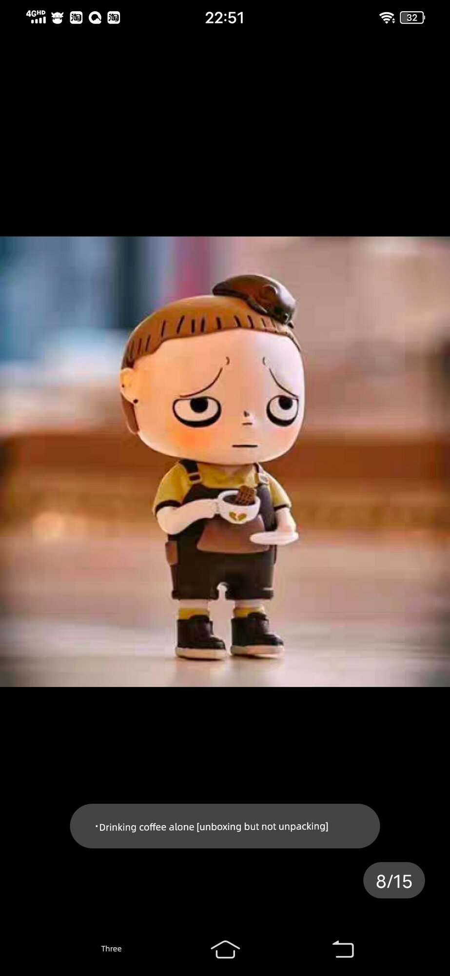 KDaydream Lonely Level Report Series Blind Box Mini Figure Один человек пьет кофе Тематическая серия