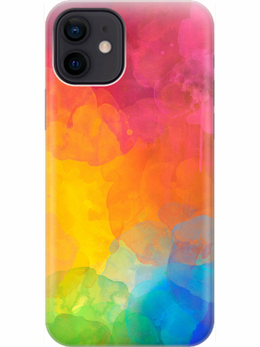 Силиконовый чехол на Apple iPhone 12 / 12 Pro / Эпл Айфон 12 / 12 Про с рисунком "Буйство красок"