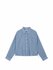 Рубашка STUDIO TOMBOY Check-pattern drawstring-hem shirt, размер OneSize, синий