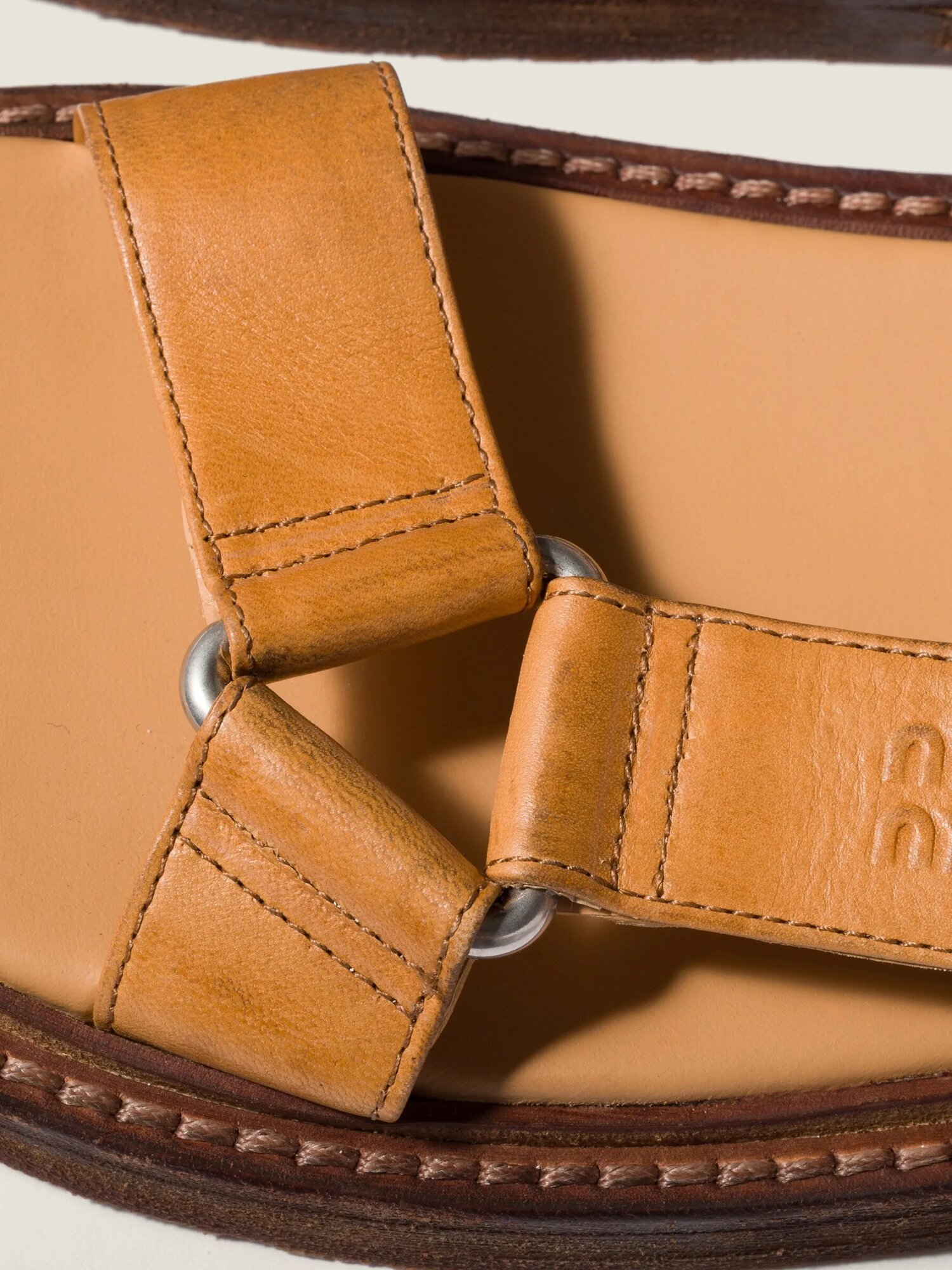 Босоножки Miu Miu Leather sandals, размер 38,5, разноцветный — фото 1