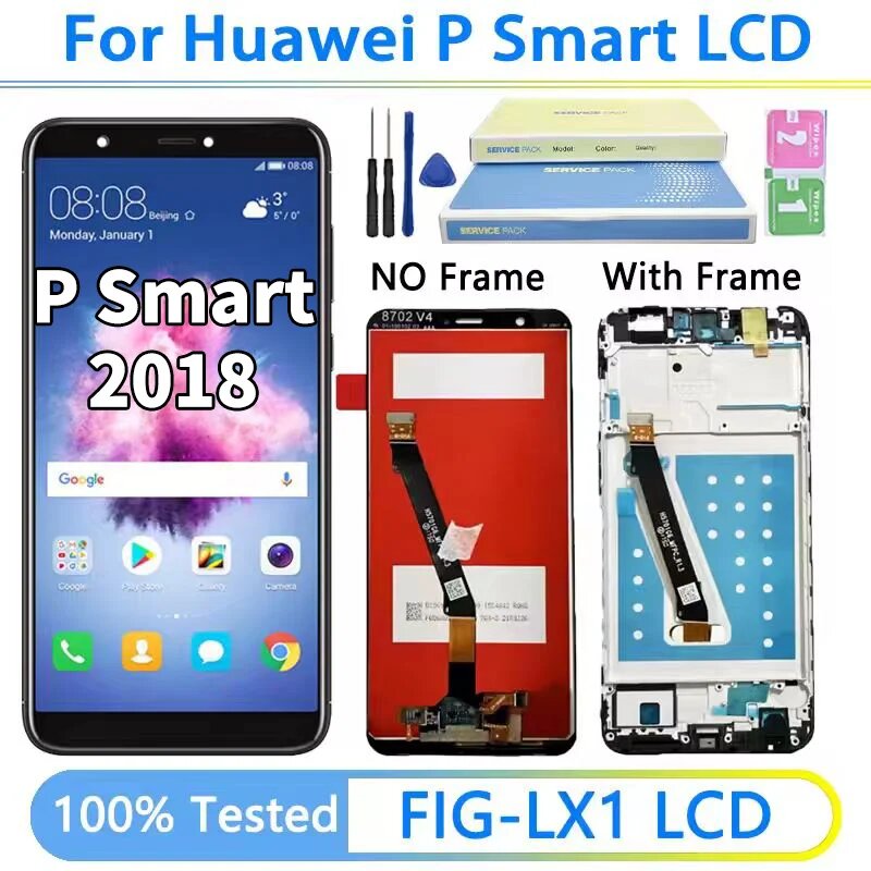 ЖК-дисплей для Huawei P Smart 2018 Black No Frame