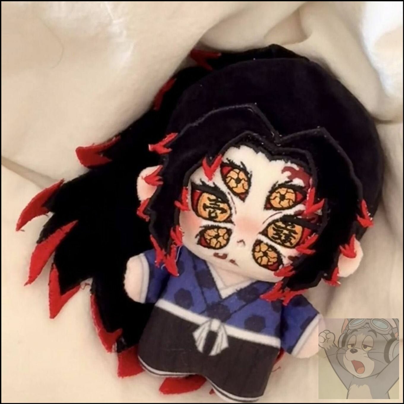 Игрушка мягкая аниме Клинок рассекающий демонов Кокушибо / Demon Slayer kimetsu no yaiba Kokushibo плюшевая игрушка 10 cm