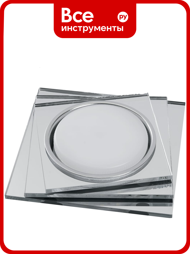 Встраиваемый светильник для натяжных потолков с белой LED подсветкой Feron CD5024 GX53, прозрачный, 40523