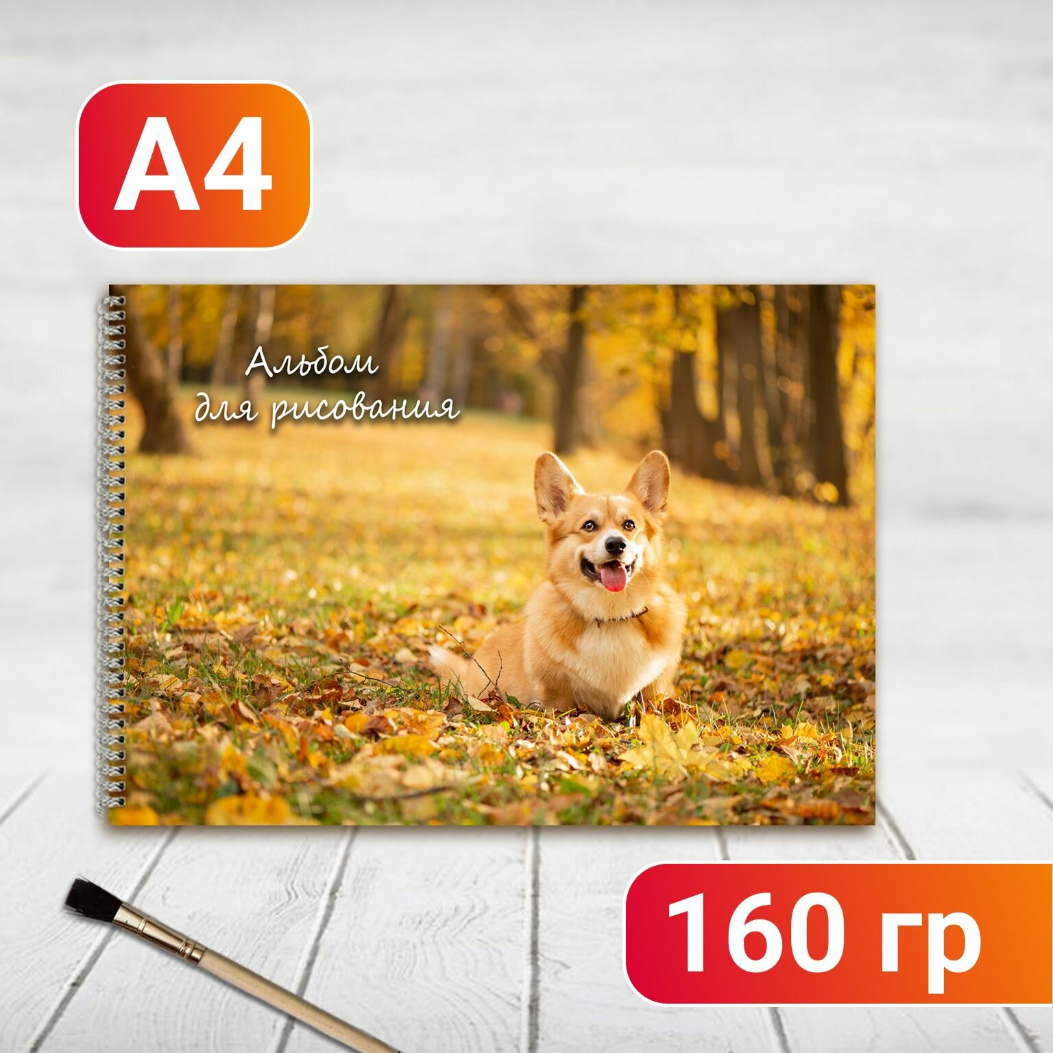 Альбом для рисования Корги