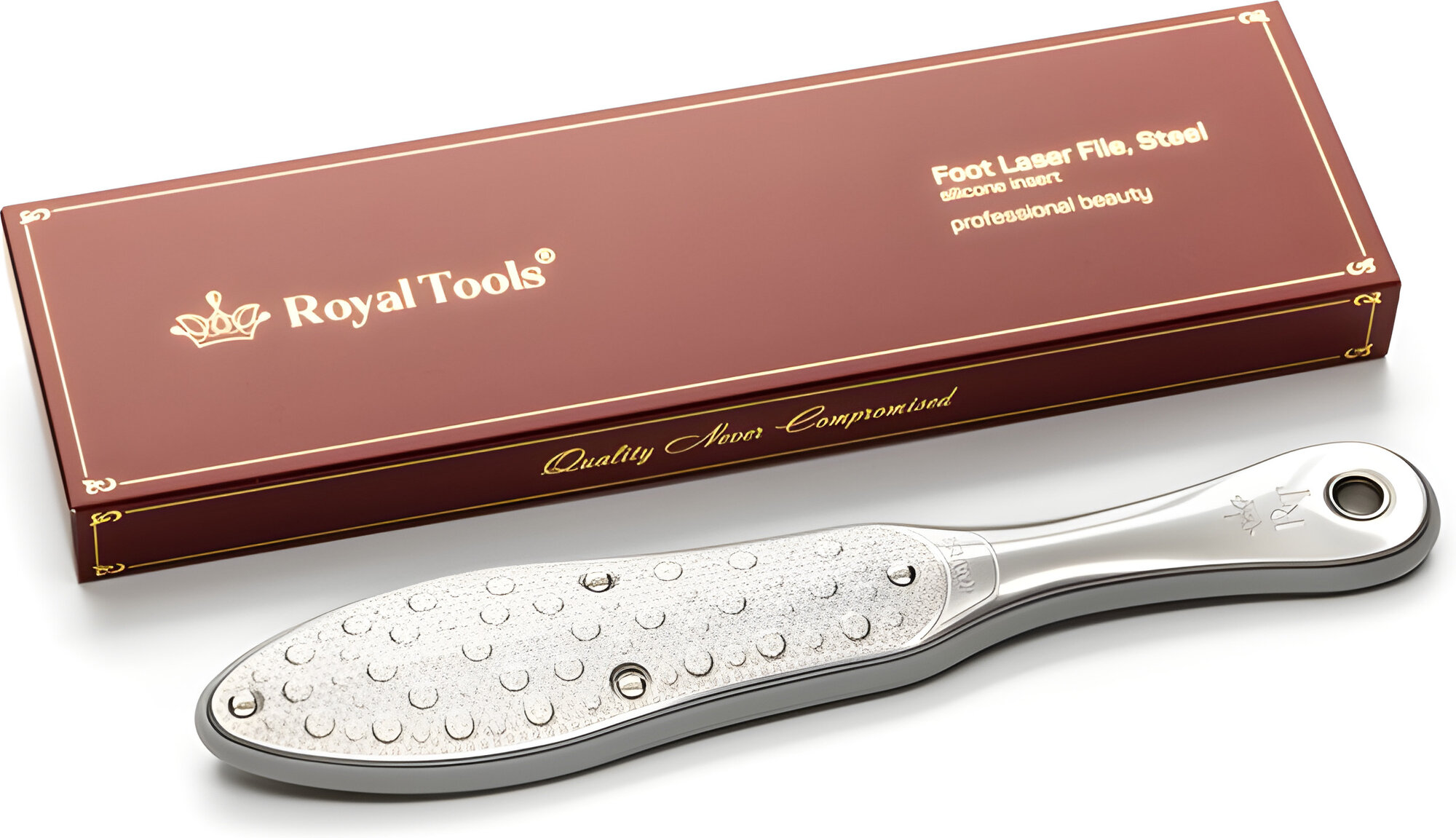 Royal Tools Двухсторонняя педикюрная терка с силиконовой вставкой (1 шт.) Foot Laser File 200ml