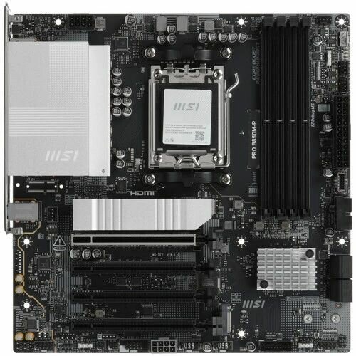 Материнская плата MSI PRO B850M-P - AM5, AMD B850, 4xDDR5-5600 МГц, 1xPCI-Ex16, 3xM.2, Micro-ATX