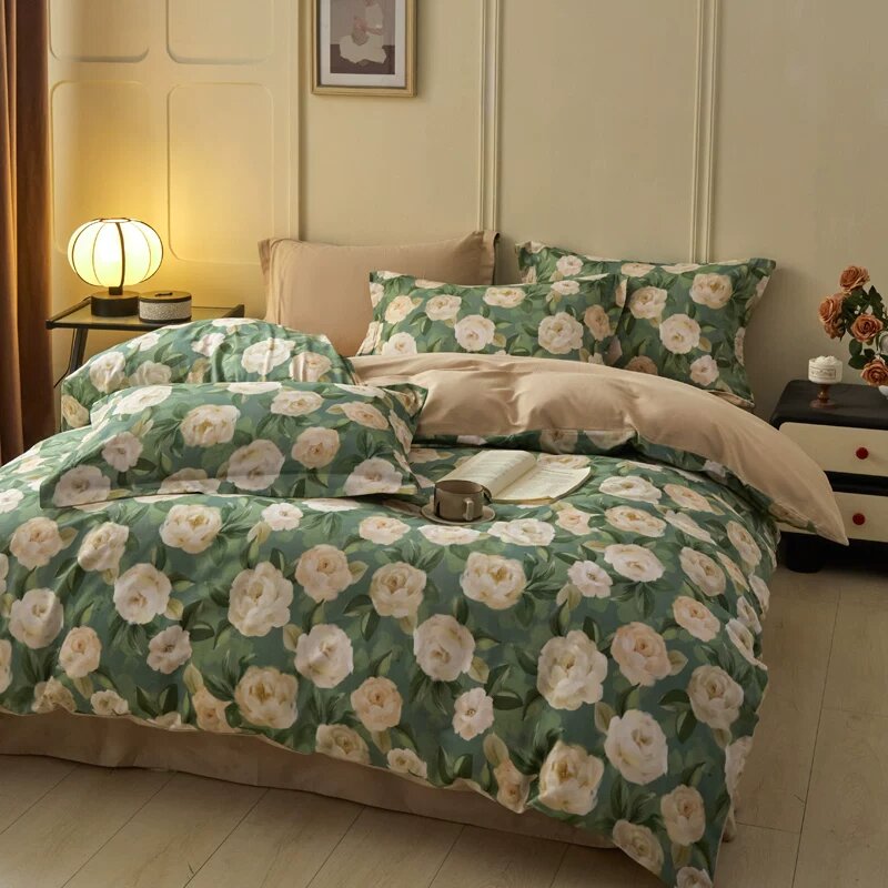 Комплект постельного белья Herrani Home Textiles класса А из утолщенного хлопка с начесом, четыре предмета, 100%
