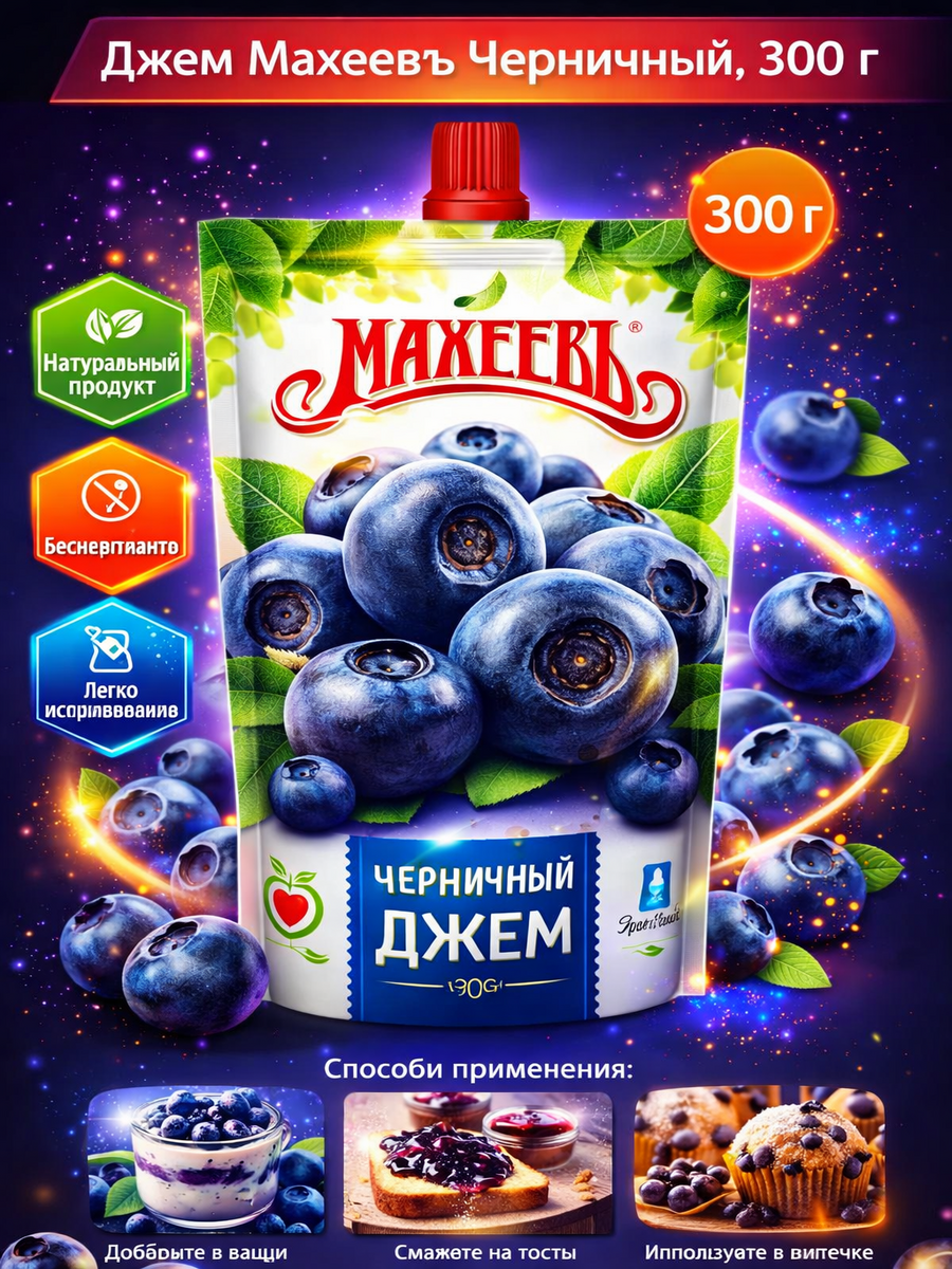 Джем Махеевъ Черничный, 300 г