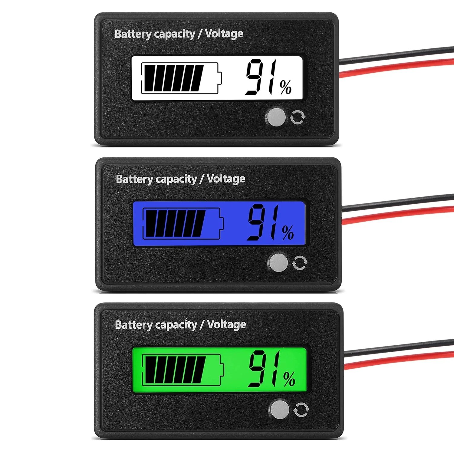 Тестер аккумуляторов DC 12V-72V white