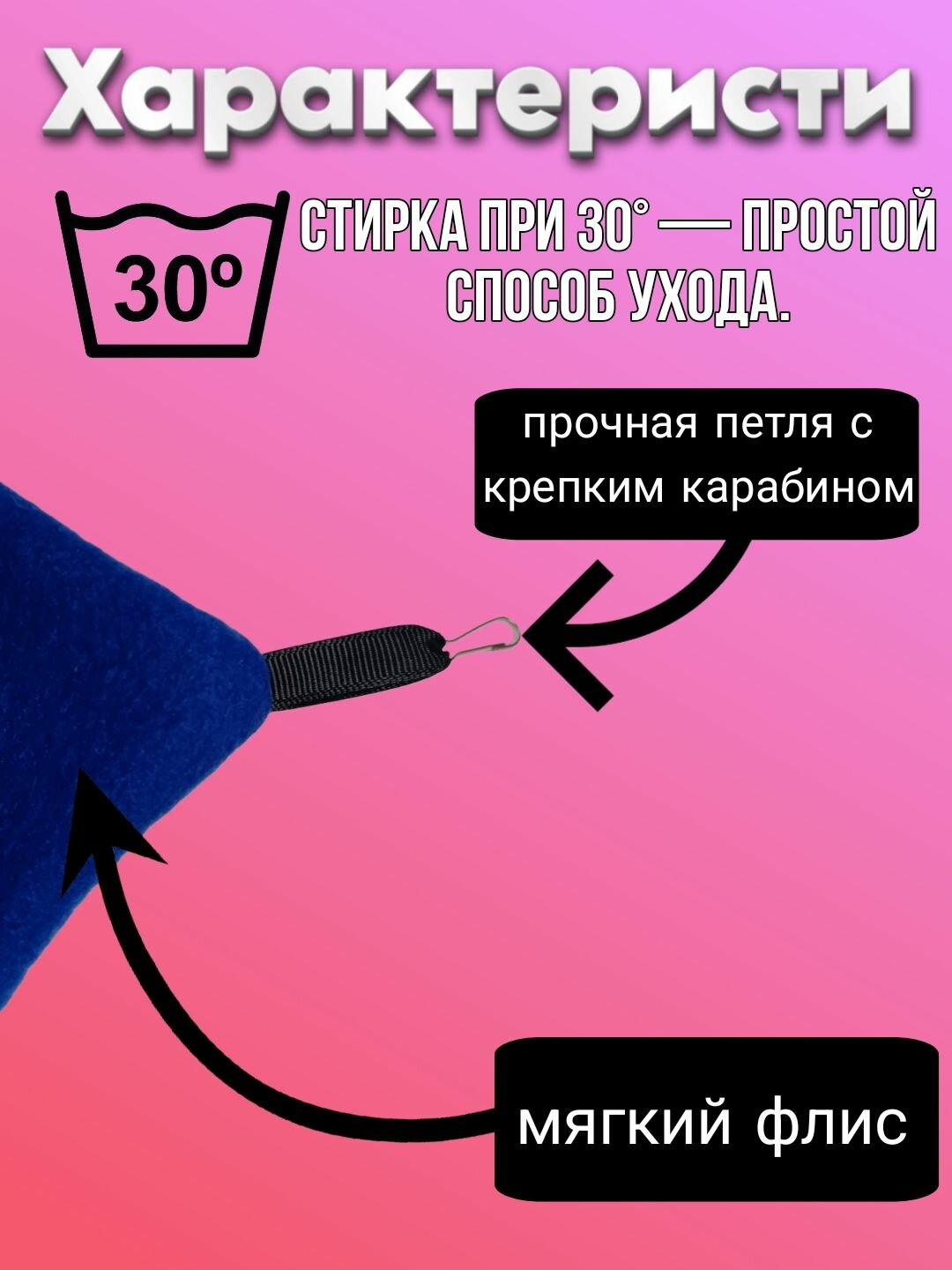 Гамак для грызунов "Уютное гнёздышко", флис, синий-белый, 25x25 см — фото 1