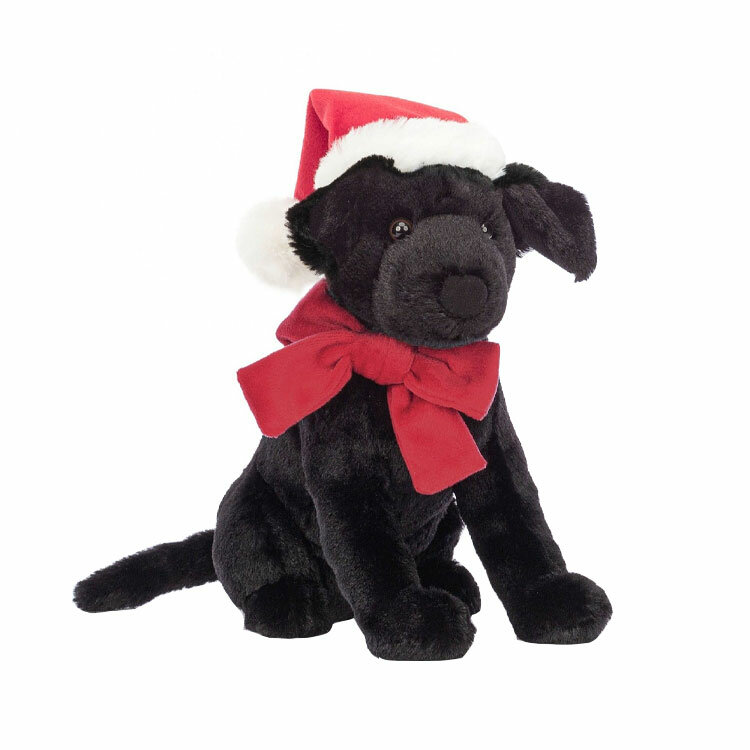 Плюшевая игрушка унисекс JELLYCAT Winter Warmer Pippa Labrador, Winter Warm Black Labrador