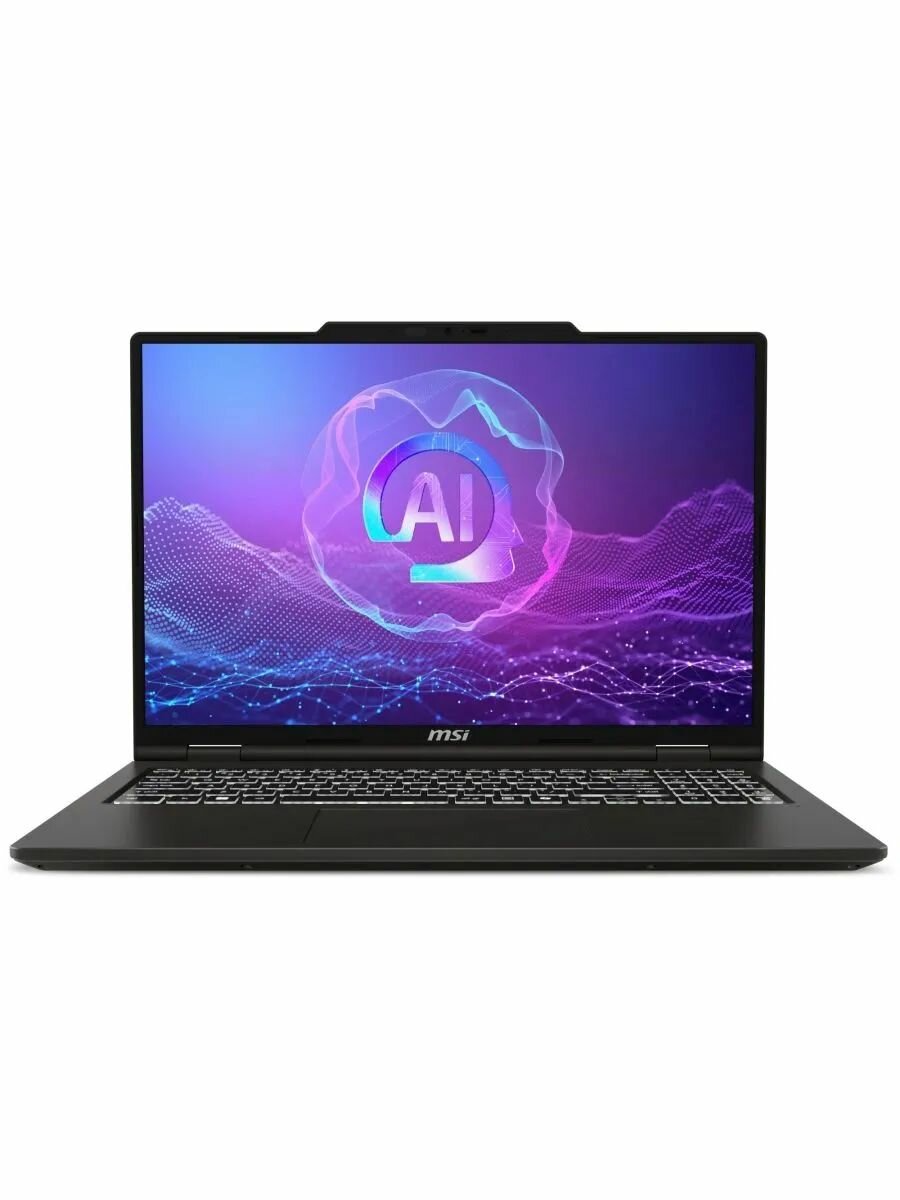 MSI 16 AI A2HVEG-033XRU Игровой ноутбук 16", Intel Core Ultra 7 255H, RAM 16 ГБ, SSD 1024 ГБ, NVIDIA GeForce RTX 4050 для ноутбуков (6 Гб), (9S7-261121-033)