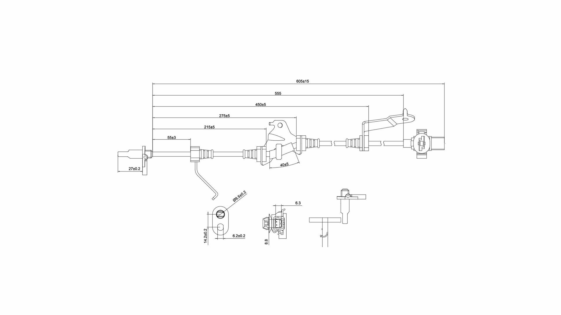 Датчик ABS передний правый Honda Accord VIII 08-, Acura TSX II 10-