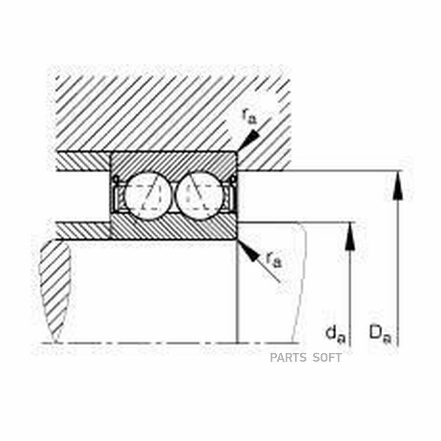 3202B2RSRTVH BEARING, TAPERED от официального дистрибьютора, FAG, артикул 3202B2RSRTVH