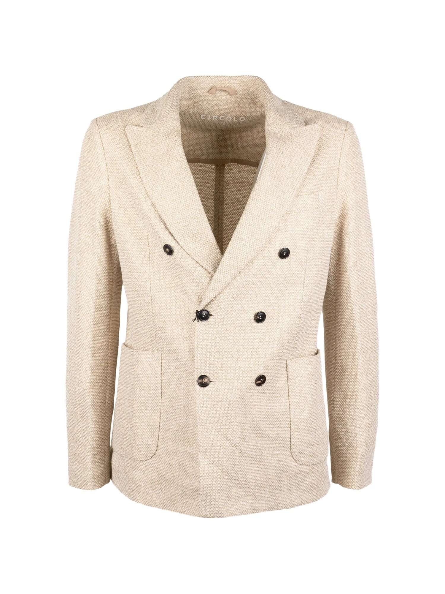 Пиджак Double-breasted textured blazer