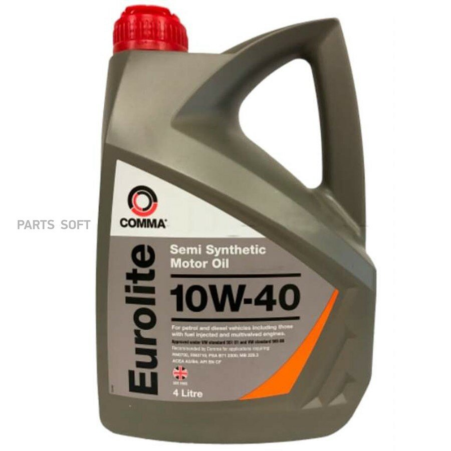 Масло моторное COMMA Eurolite 10W40 4л EUL4L от официального дистрибьютора, COMMA, артикул EUL4L