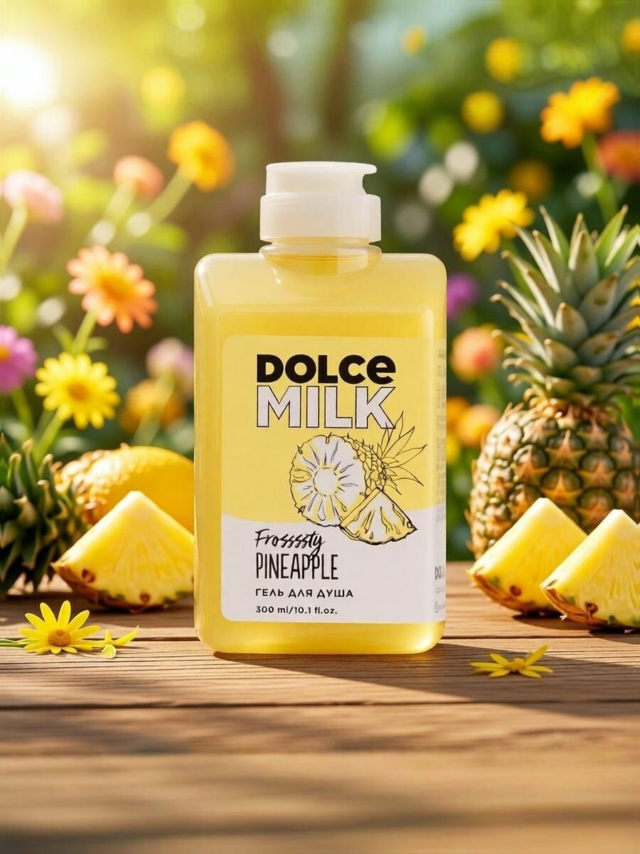 Гель для душа Dolce Milk Ананасовый Сорбет, для всех типов кожи, 300мл