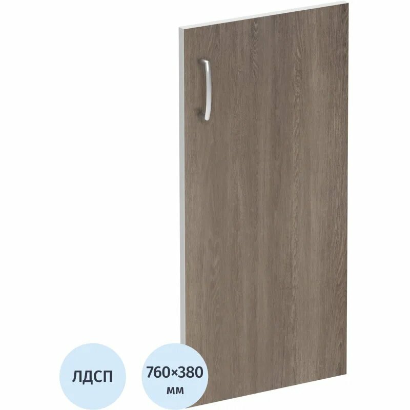 Дверь Easy ЛДСП прав.(1шт.) 908853 тем. дуб/серый В760, 839902