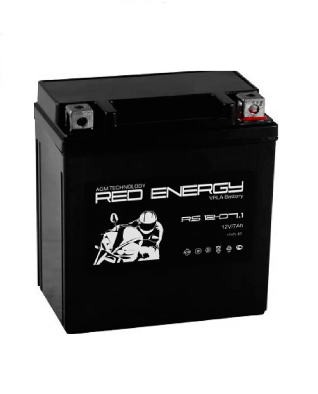 Аккумулятор Red Energy RS-1207.1 для мототехники (12В, 7Ач / 12V, 7Ah / стартерный ток 110А) YTX5L-BS, YTZ7S, YT5L-BS