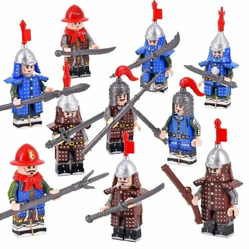 Сборные конструкторы Ancient China Series : солдаты и человечки династий Цинь, Мин и Хань Детский развивающий конструктор с человечками для сборки