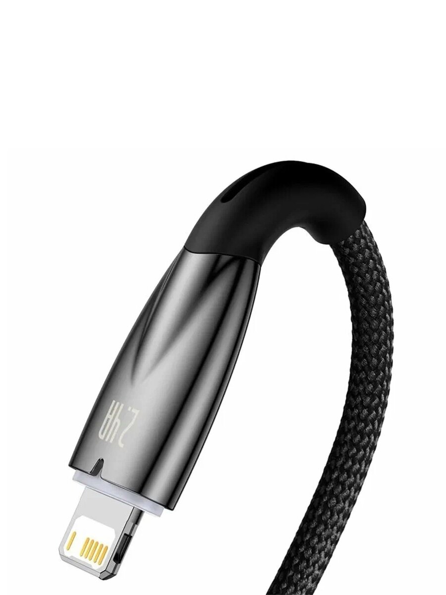 Кабель для зарядки USB to Lightning 2.4A 1м - Baseus Glimmer Series — фото 1