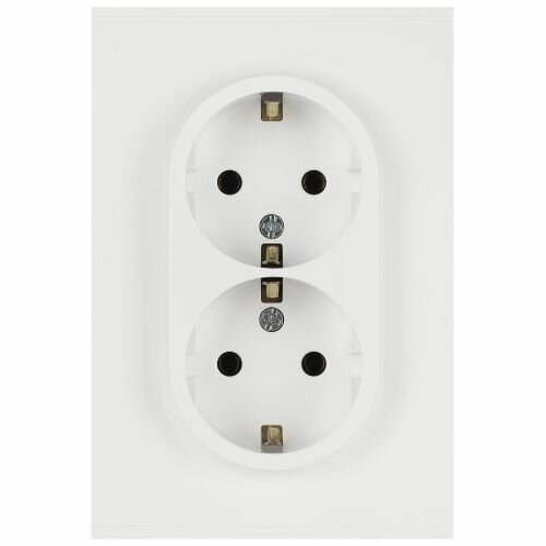 Розетка 2-м СП Arktik 16А IP20 250В с заземл. бел. матов. Эра Б0070451