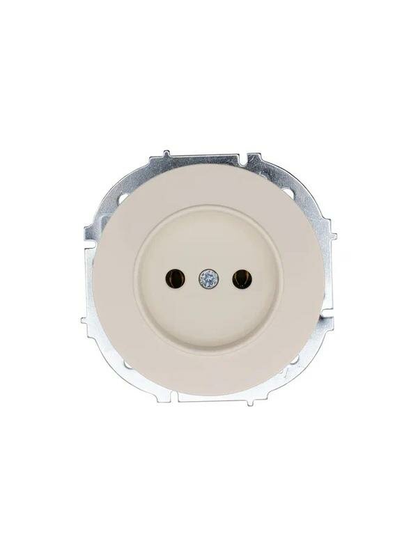 Розетка 1-м СП OSEN без заземл. ПБТ механизм сл. кость LEZARD 743-9088-121B