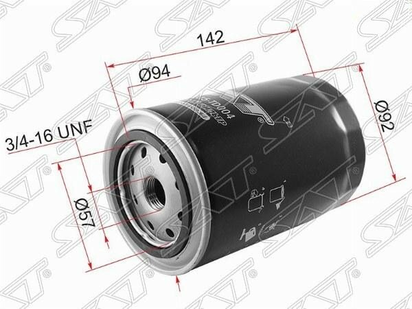 Фильтр масляный SAT ST-90915-TD004 Toyota Crown 79-99, Hiace 82-04