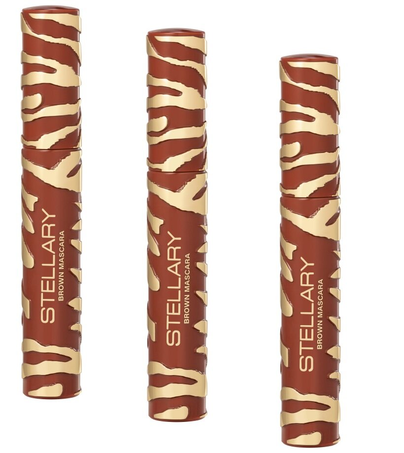 Коричневая тушь Stellary для ресниц / Mascara Wild Brown тон 02 3шт
