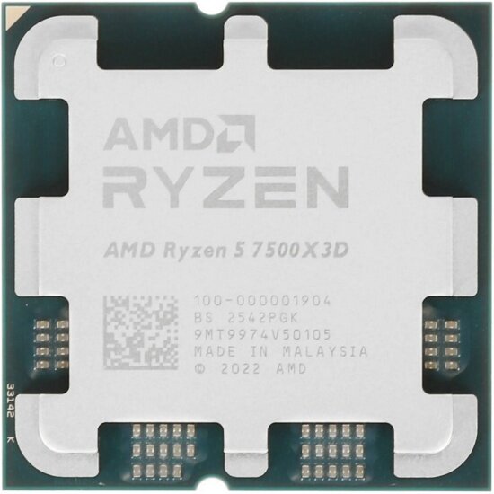 Процессор Amd APU AM5 Ryzen 5 7500X3D (6C/12T, 4/4.5GHz, 96MB, 65W, Radeon Graphics) OEM