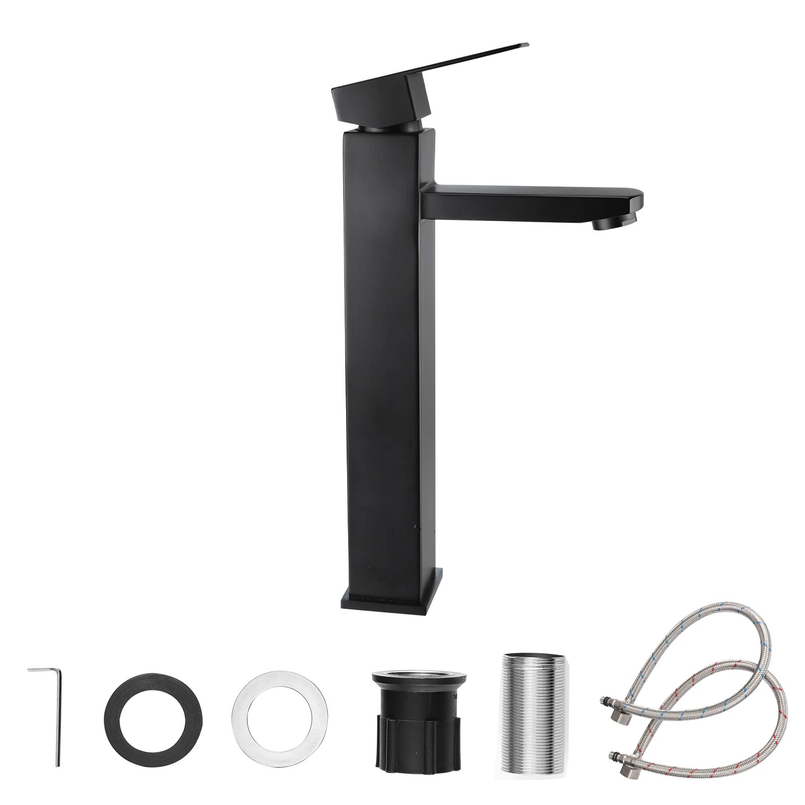 Кран для раковины HAUSHOF Basin Faucet Chrome Кран для кухни из нержавеющей стали Кран для кухни Сприйер для крана Кран для кухонной раковины Монтаж на раковину