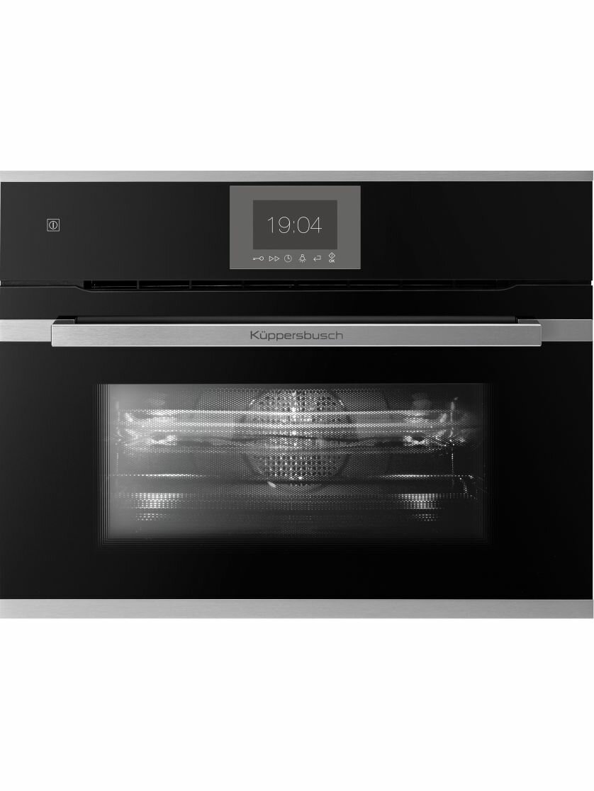 Компактный духовой шкаф с микроволнами Kuppersbusch CBM 6550.0 S6 Черная сталь (только ручка)