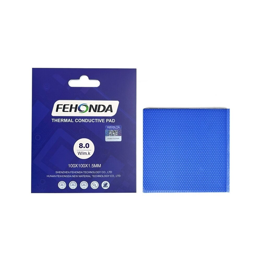 Термопрокладка Fehonda 100x100x1.5мм, 8 Вт/(м·K ) FHND-8W-100X100-1.5