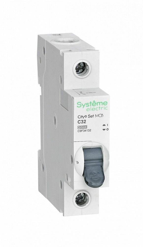 Выключатель автоматический Systeme Electric однополюсный, 32А, С, 4.5кА, 230В, City9 Set