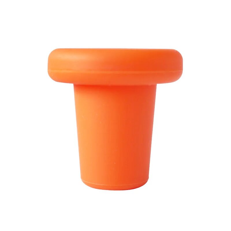 Силиконовые пробки для бутылок 6 цветов Оранжевый, orange
