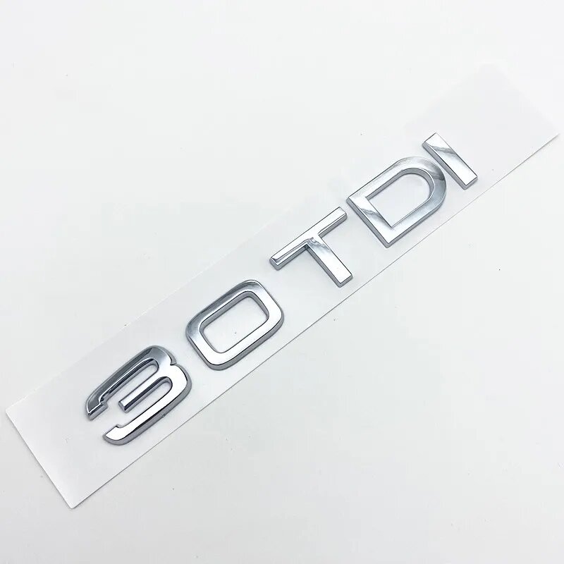 3D буквы ABS 2.0TDI 2.5TDI 3.0TDI 35TDI 40TDI 45TDI 50TDI Эмблема для Audi A1 A3 A4 A5 silver 30TDI