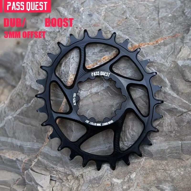 PASS QUEST Звездочка SRAM XX1 Eagle 3мм смещение 28-38 зубьев Черный, 30Т, OVAL BLACK