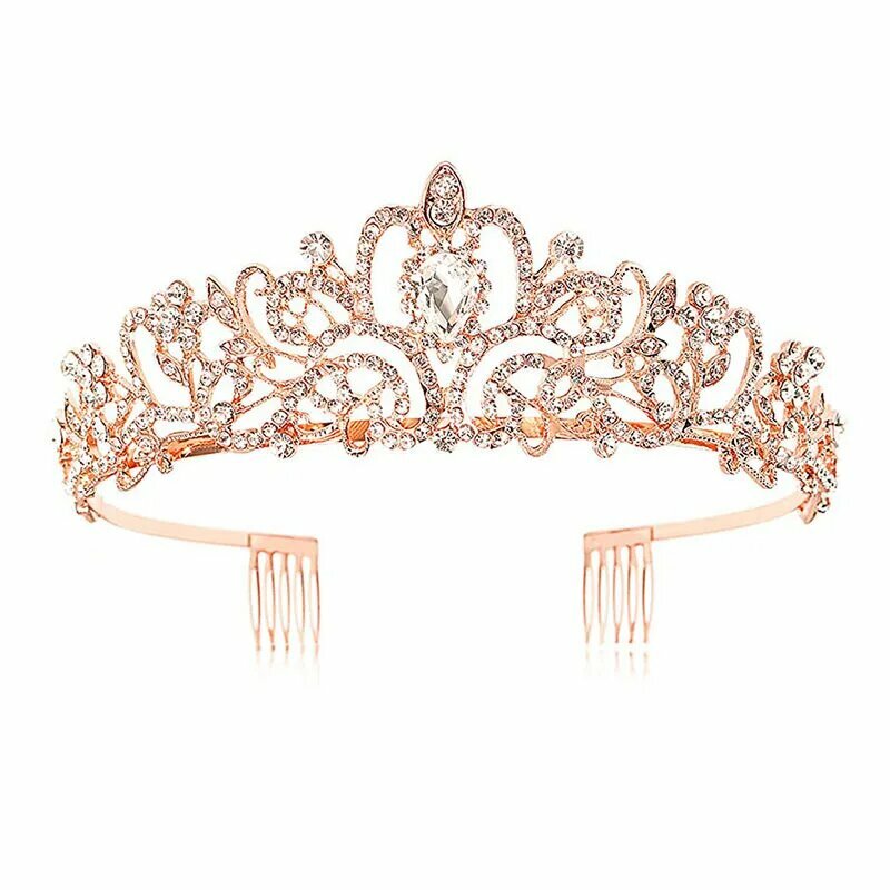 Корона принцессы Rose Gold1 со стразами