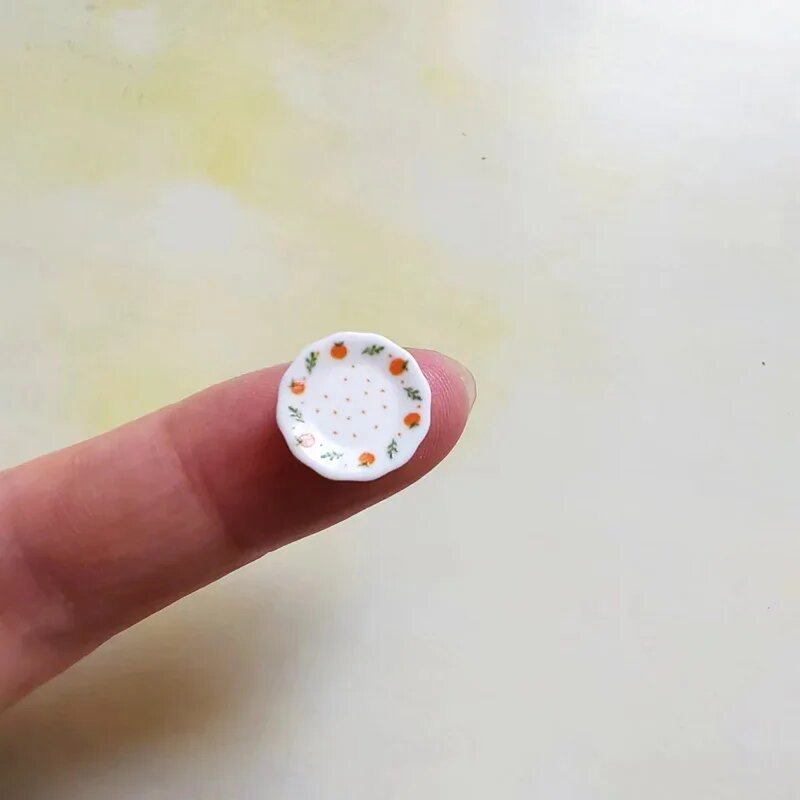 Миниатюрная тарелка белая, 10 шт.