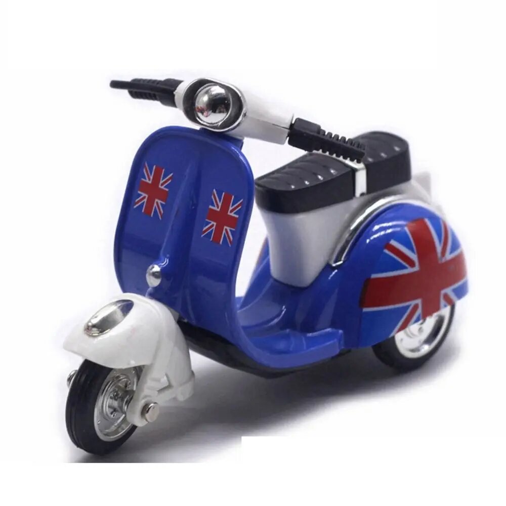 Металлический модель мотоцикла 1:43 Blue scooter