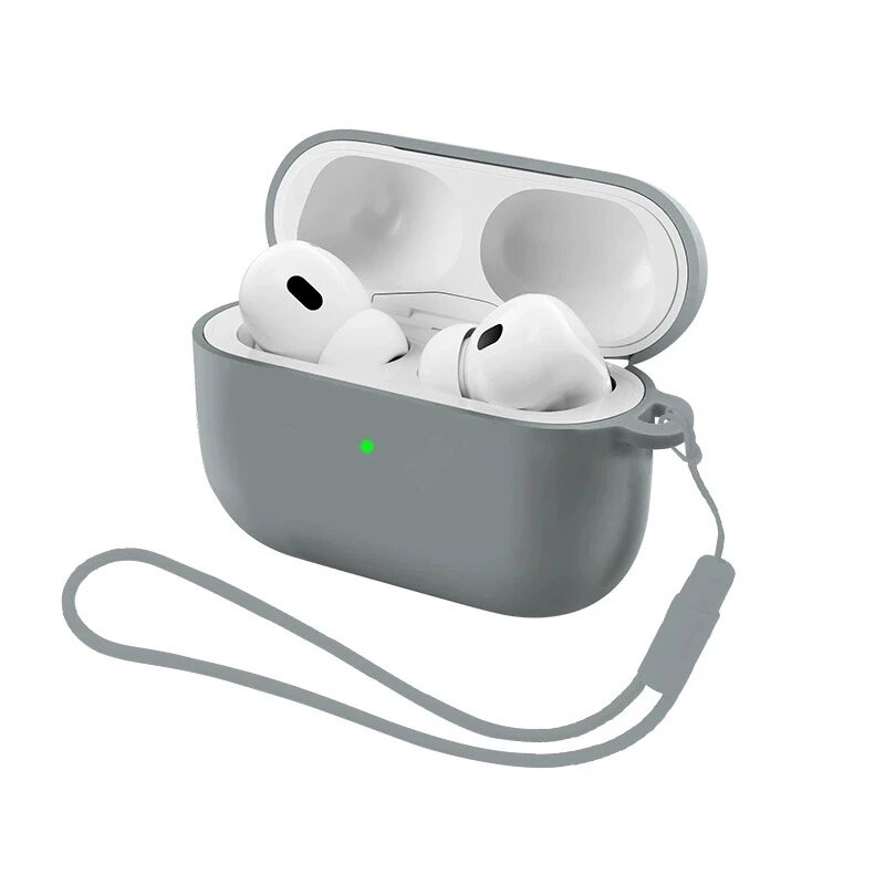 Серый чехол для Airpods 4 2024 NMEGOU