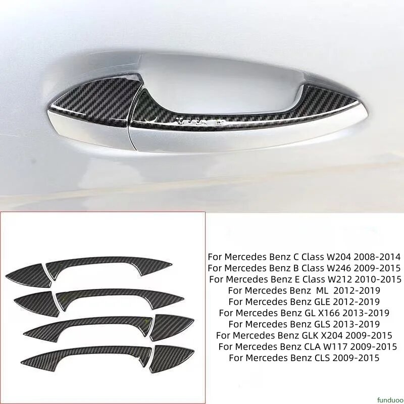 Для Mercedes Benz C E B GLK GLE ML Class CLA CLS W204 X204 W212 W246 W166 W117 Крышка дверной ручки автомобиля Накладка Стайлинг Аксессуары