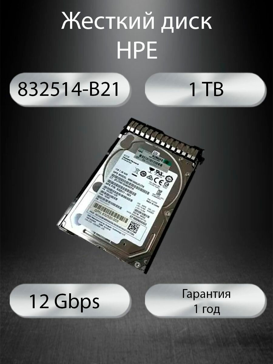 Жесткий диск HPE 1TB SAS 7.2K 2.5" 832514-B21