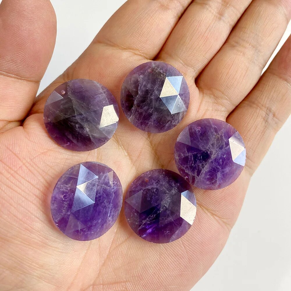 Каменные бусины аметист лазурит Amethyst 1PC