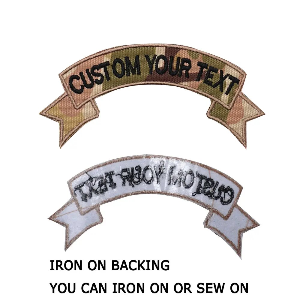 Нашивка с вышивкой "Custom Your Text", камуфляж, DG27-3, iron on