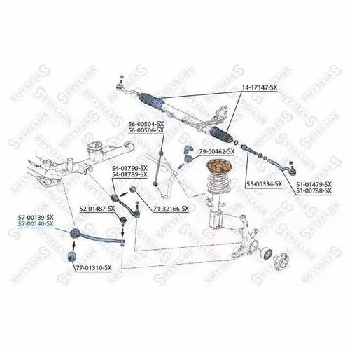 Рычаг подвески Stellox 5700140sx