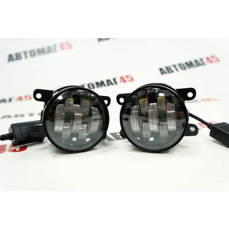 C2R Фары п/туманные 7 линз LED Vesta Веста Лада X-Ray иномарки LED 50W 5000LM 2шт гарантия 3мес