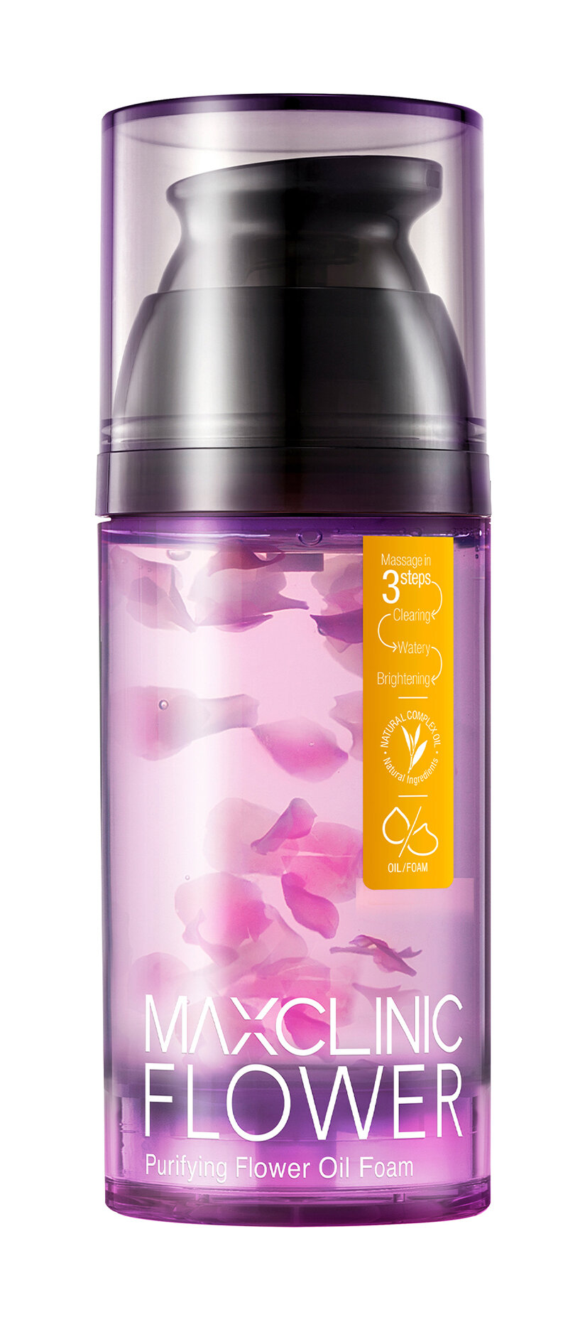 MAXCLINIC Purifying Flower Oil Foam Масло-пенка гидрофильное для умывания с 15 экстрактами цветов, 110 г