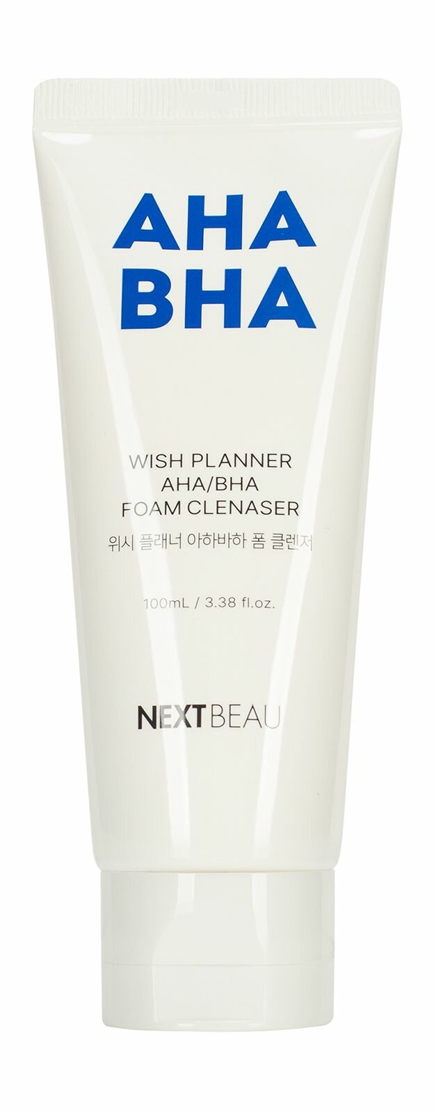 NEXTBEAU Пенка для умывания с AHA/BHA кислотами для проблемной кожи очищающая, 100 мл